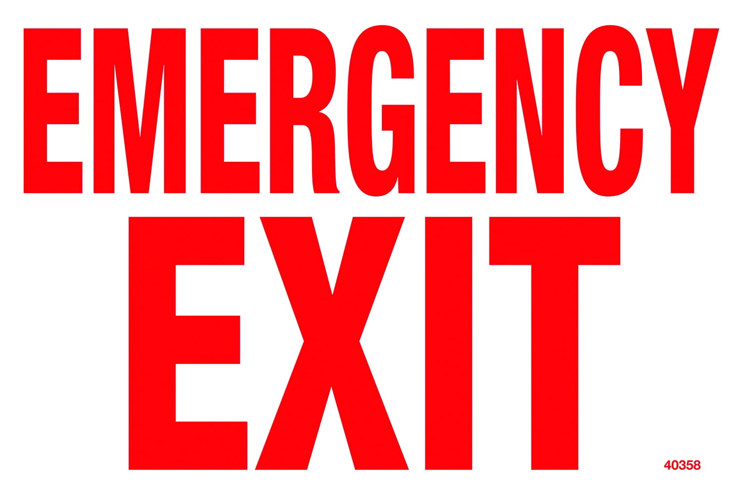Poolmaster "Emergency Exit" Sign for Residential or Commercial Swimming ...