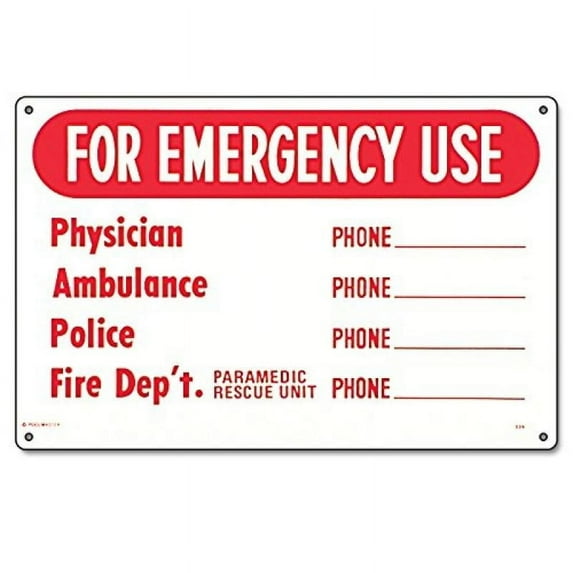 Poolmaster "Emergency" Sign for Residential or Commercial Swimming ...