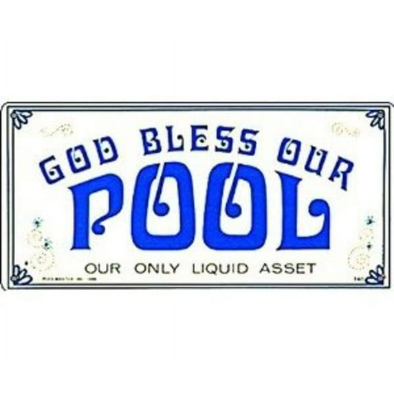 Poolmaster "God Bless Our Pool" Sign for Residential or Commercial ...