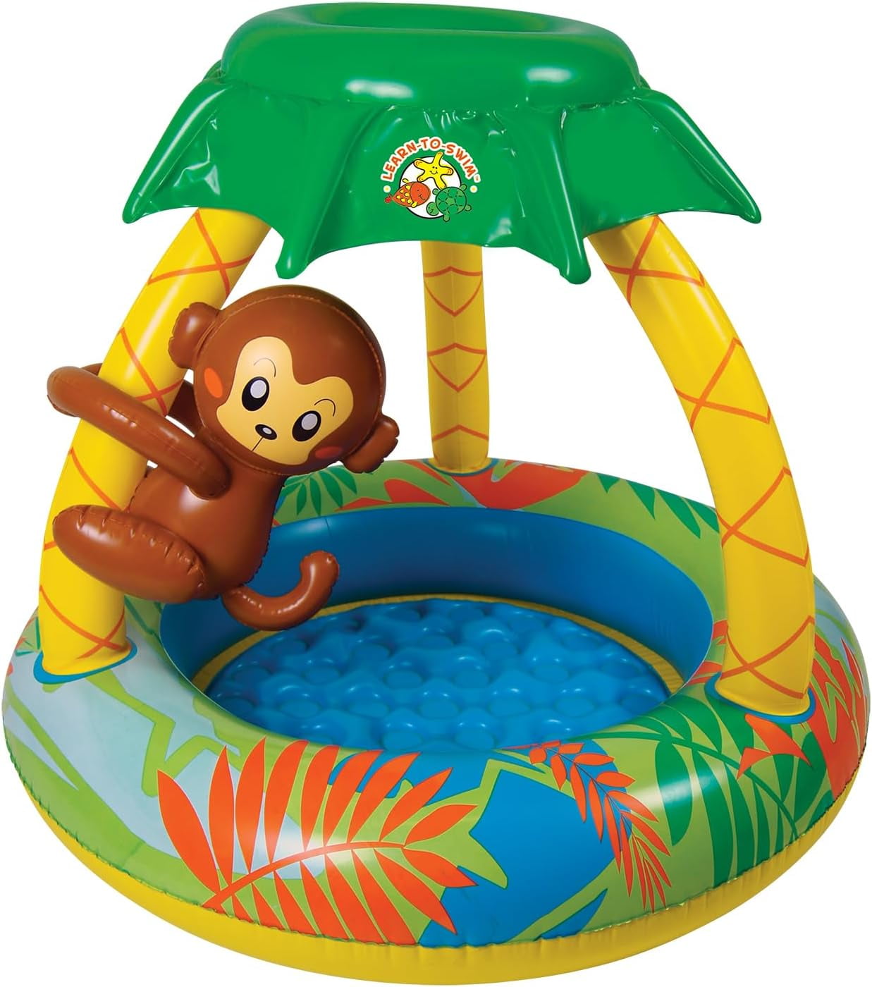 Poolmaster Learn-to-Swim Go Bananas Monkey Inflatable Kiddie Pool With ...