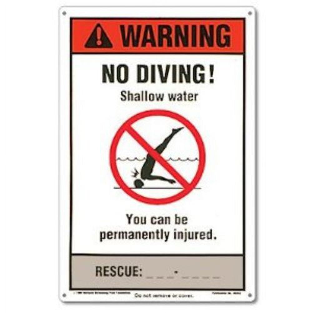 Poolmaster NSPF "No Diving Sign" for Residential or Commercial Swimming ...