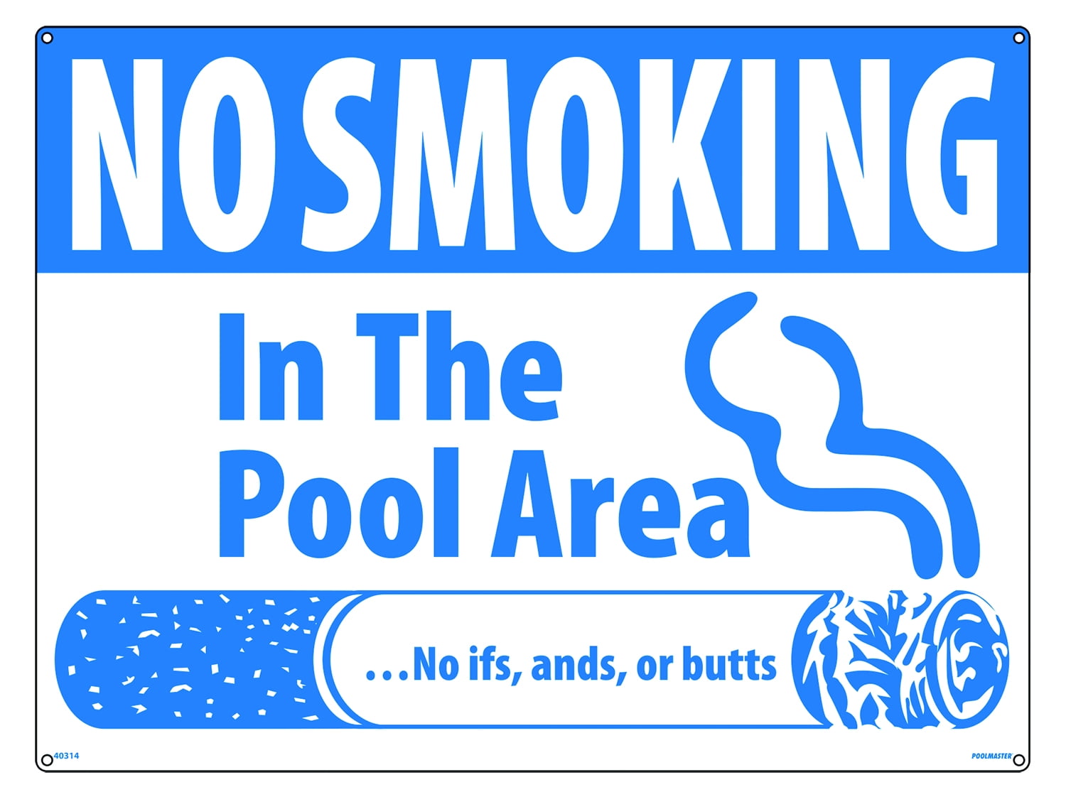 Poolmaster "No Smoking" Sign for Residential or Commercial Swimming ...