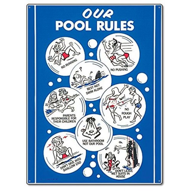 Poolmaster "Our Pool Rules" Animation With Adults Sign for Residential ...