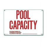 Poolmaster "Pool Capacity" Sign for Residential or Commercial Swimming ...