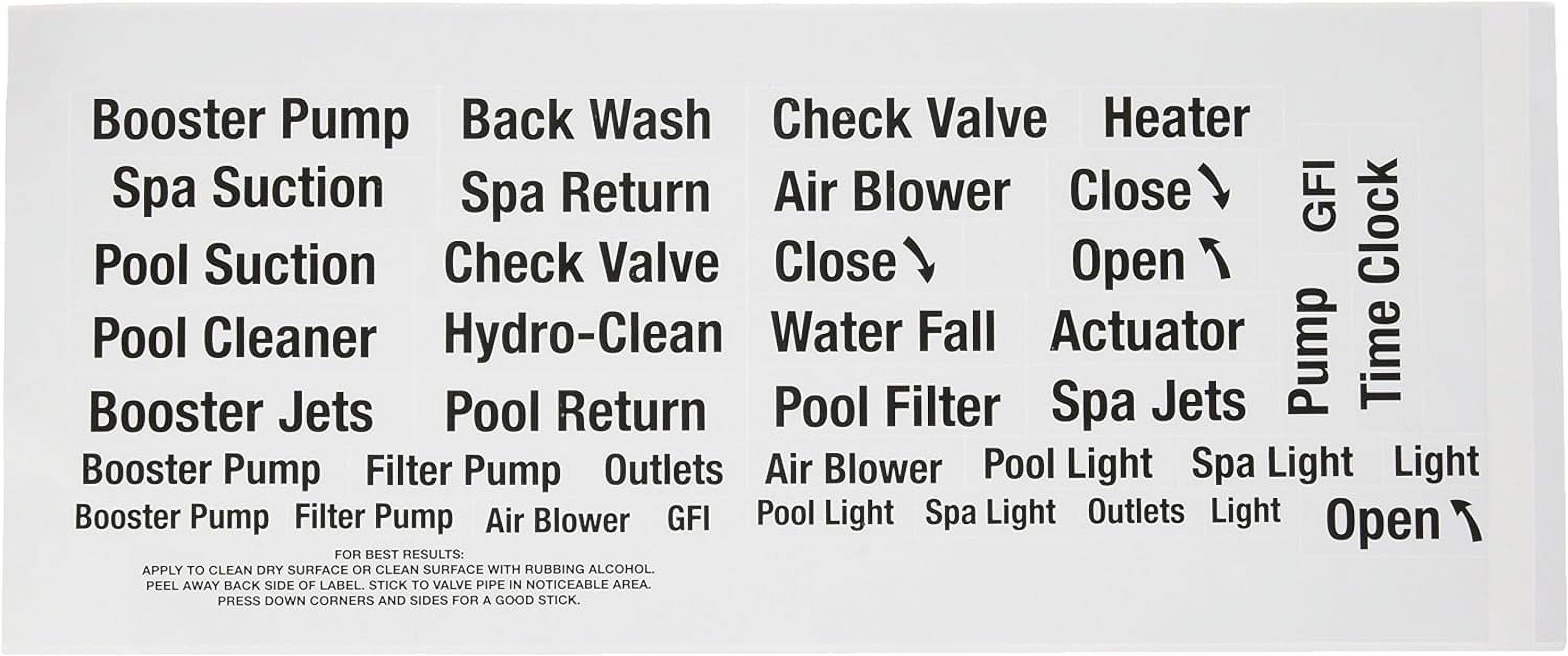 Poolmaster Pool Equipment Identification Labels - Walmart.com