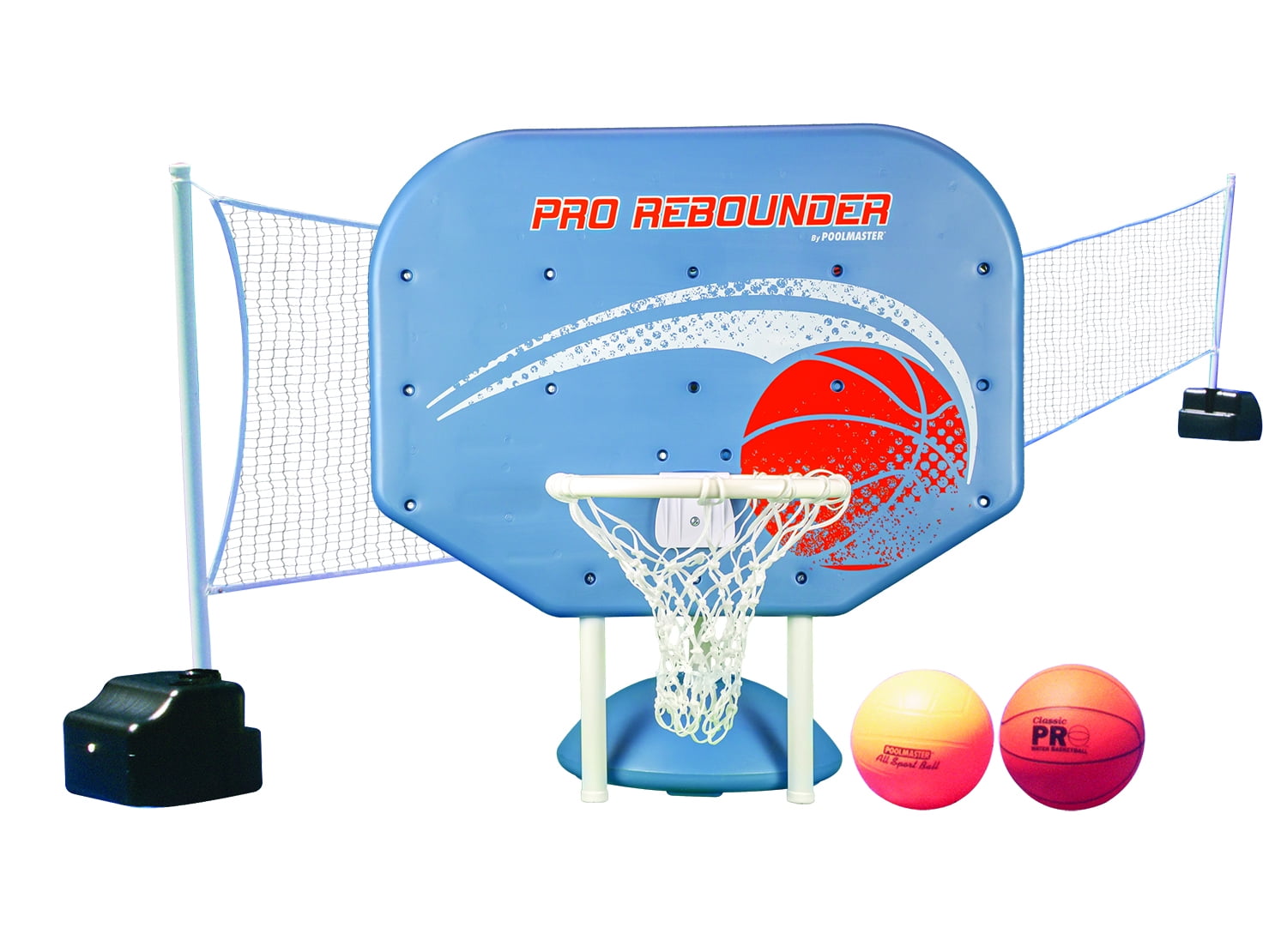 Poolmaster Poolside Basketball and Volleyball Combo Set, Portable Sport ...