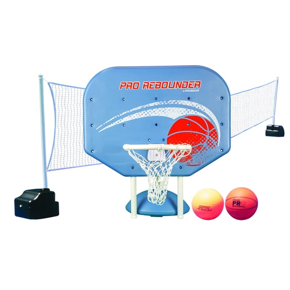 Poolmaster Poolside Basketball and Volleyball Combo Set, Portable Sport ...