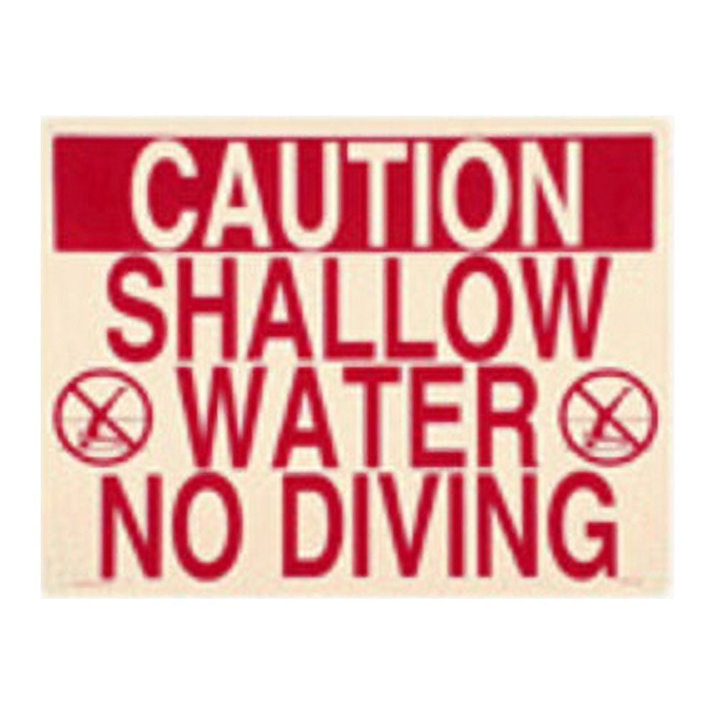 Poolmaster "Shallow Water No Diving" Sign for Residential or Commercial ...