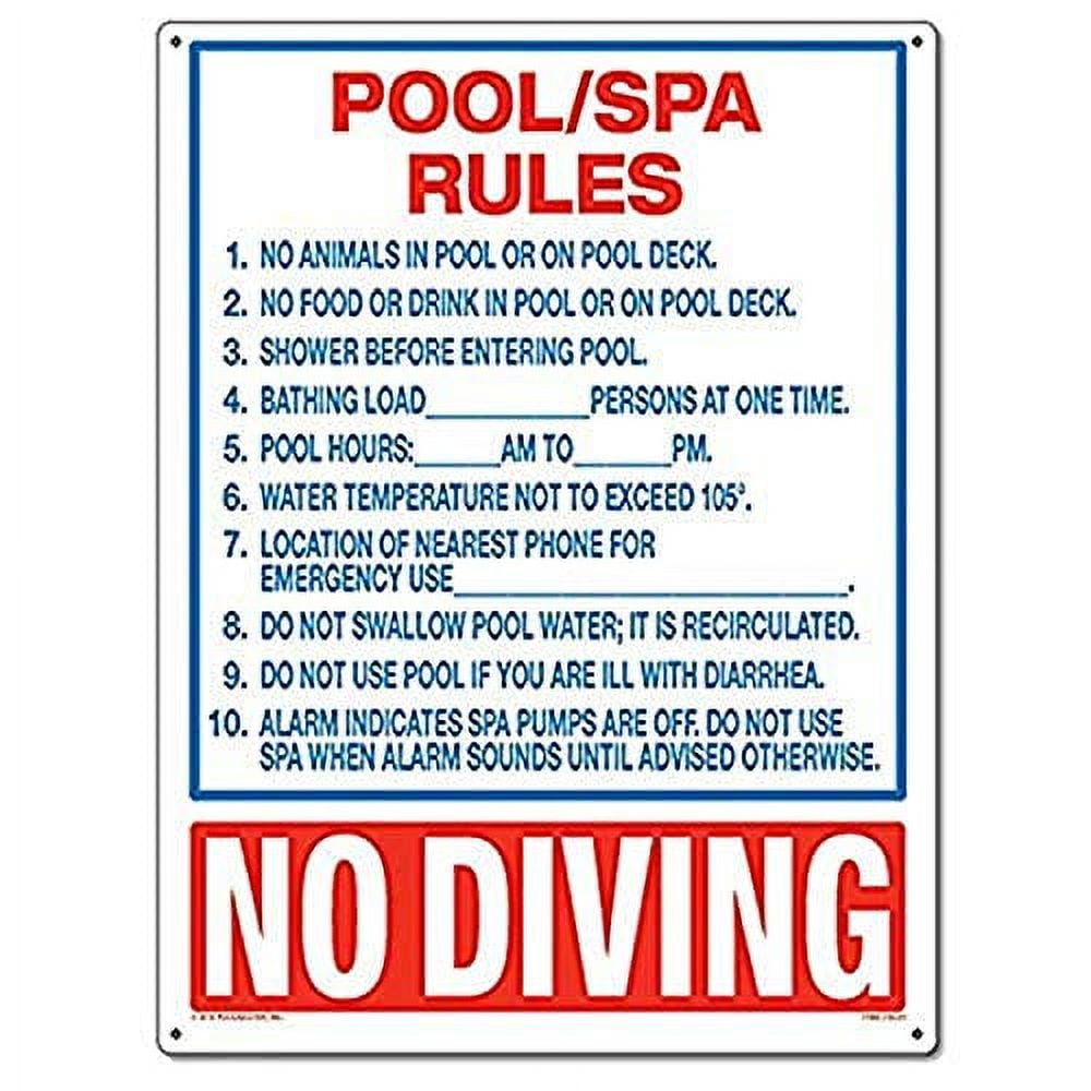 Poolmaster Sign for Residential or Commercial Swimming Pools and Spas ...