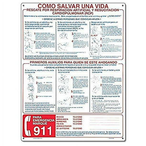 Poolmaster Spanish Language "Saving a Life Sign" for Residential or ...