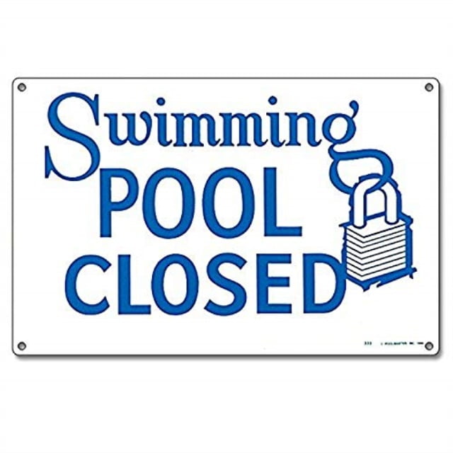 Poolmaster "Swimming Pool Closed" Sign for Residential or Commercial ...