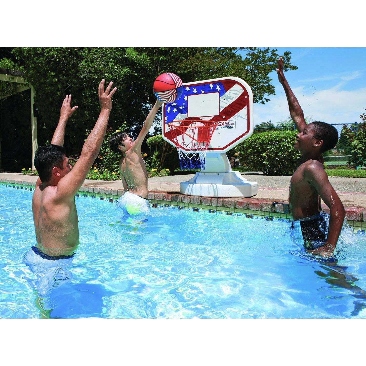 Poolmaster USA Competition Pool Basketball Swimming Pool Game & Ball ...