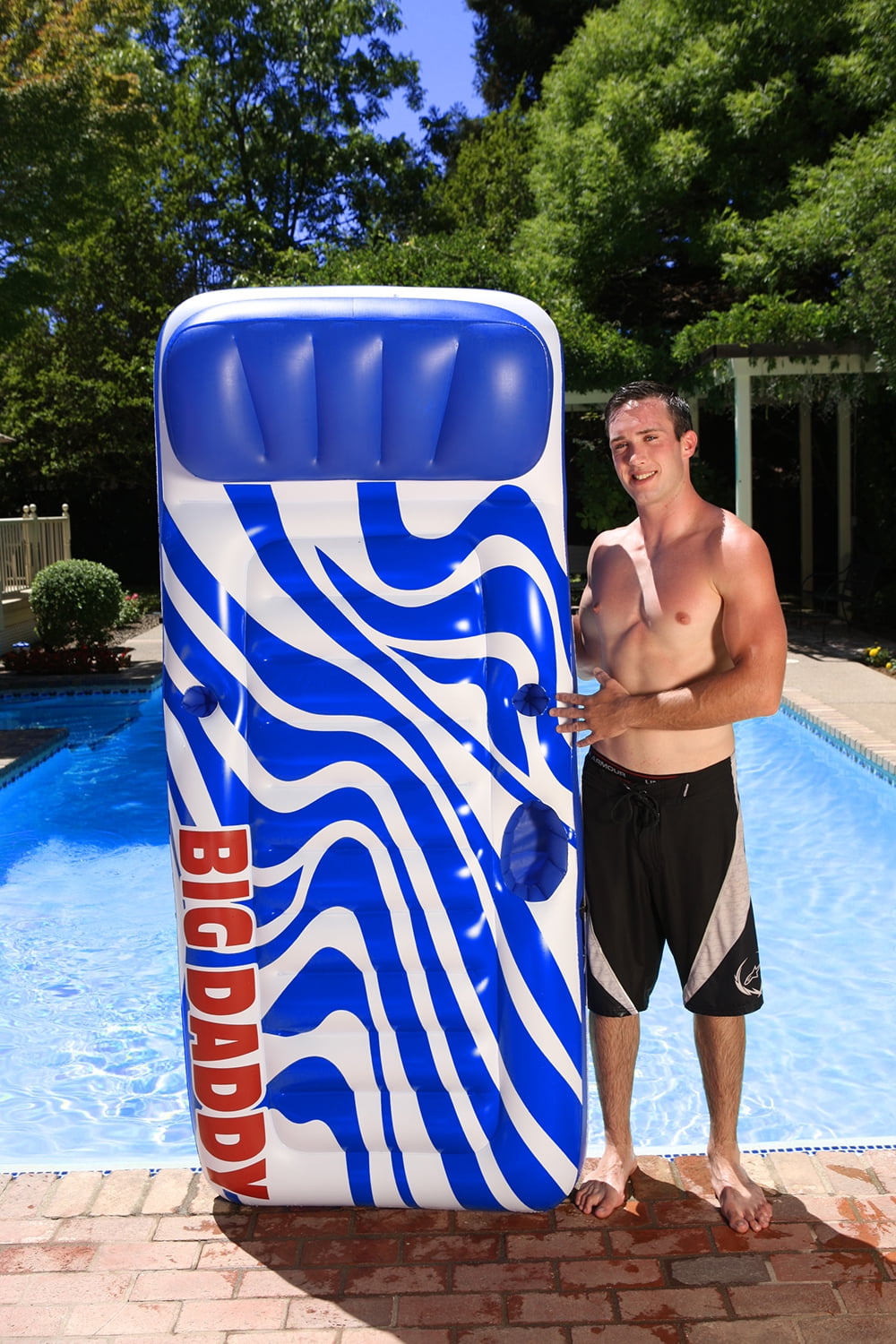 Poolmaster Vinyl Big Daddy Mattress Pool Float, Blue - Walmart.com