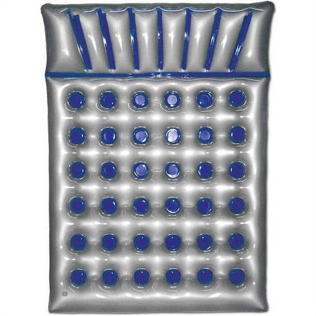 Poolmaster Vinyl Double French Pocket Mattress Pool Float, Blue ...