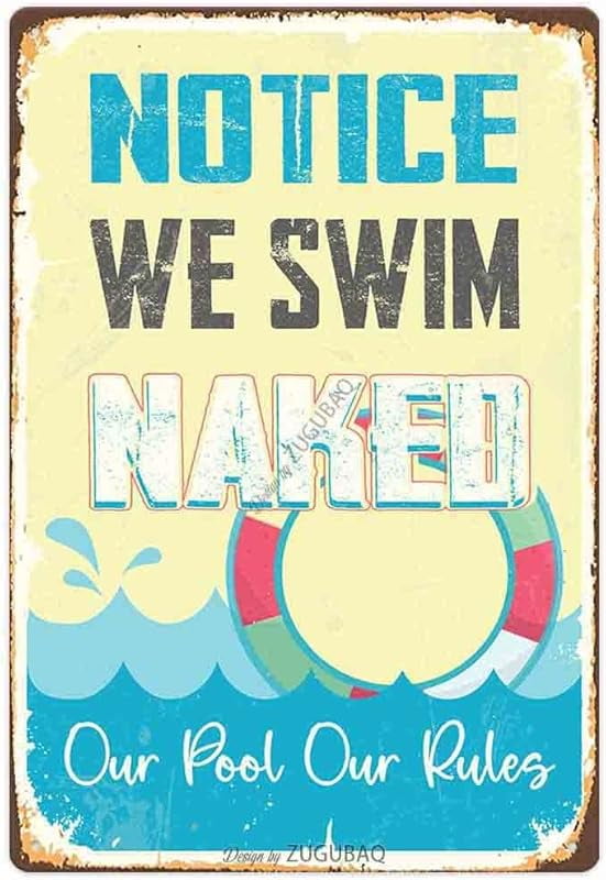 Poolside Bar and Grill Tin Sign Decor, Swimming Pool Decorations ...