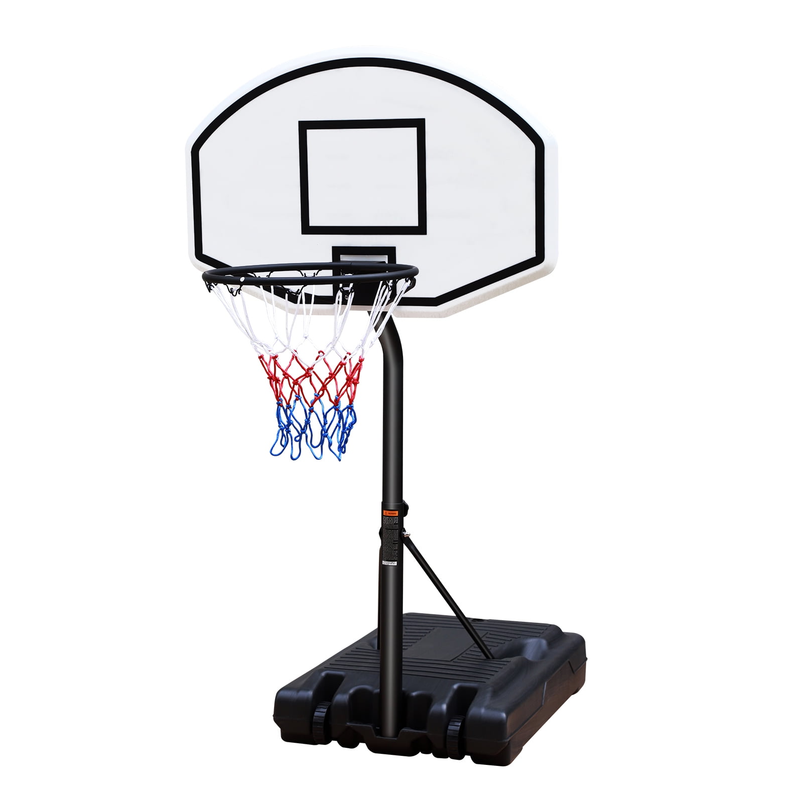Poolside Basketball Hoop, 3.1-4.7Ft Adjustable Basketball Hoop with 35 ...
