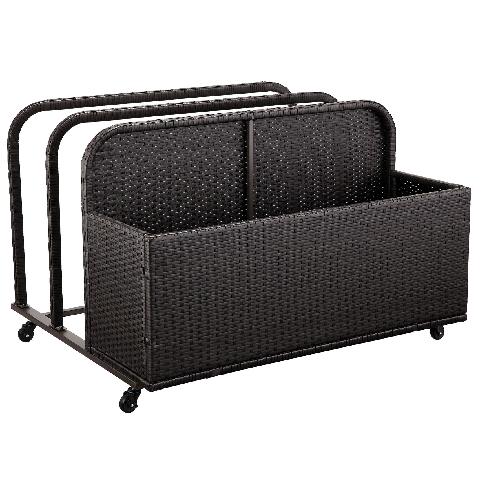 Poolside Float Storage Organizer,Outdoor Wicker Rattan Pool Float ...