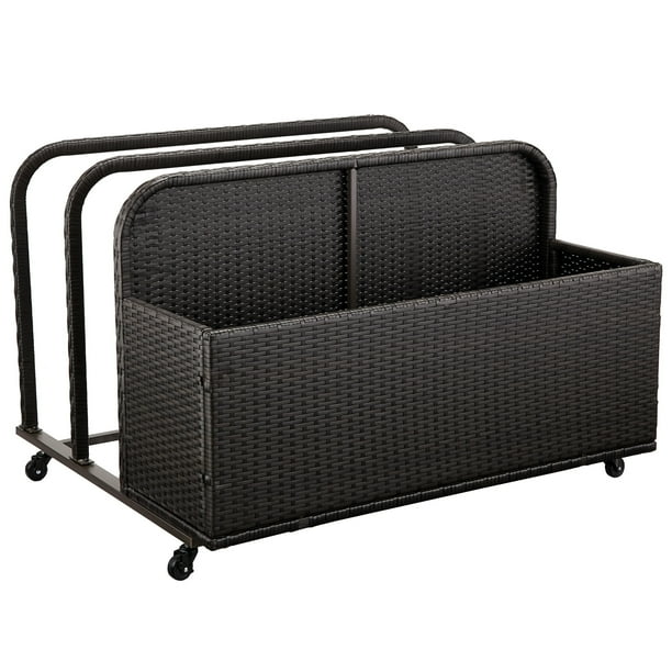 Poolside Float Storage Organizer,Outdoor Wicker Rattan Pool Float ...