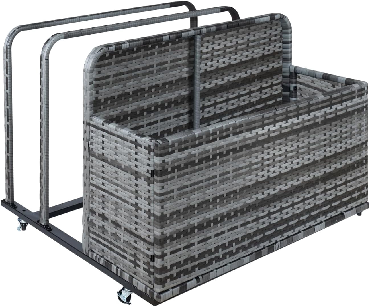Poolside Float Storage Outdoor Storage Rattan Outdoor Pool Caddy With ...
