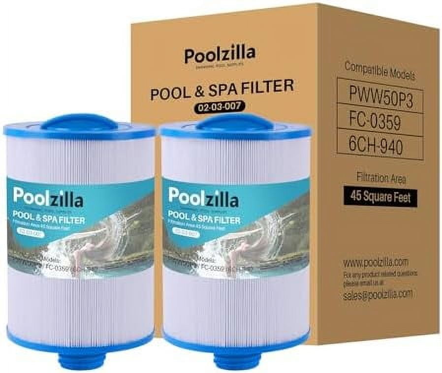 Poolzilla 2 Pack Replacement for Spa Filter PWW50P3(1 1/2" Coarse ...
