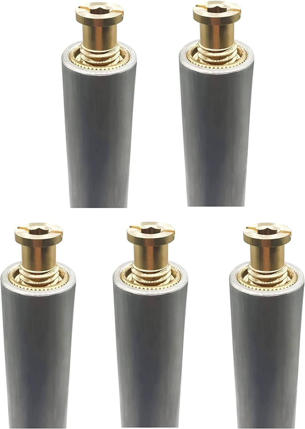Poolzilla 5 Pack 18” Aluminum Tube with Brass for Pool Safety Cover ...