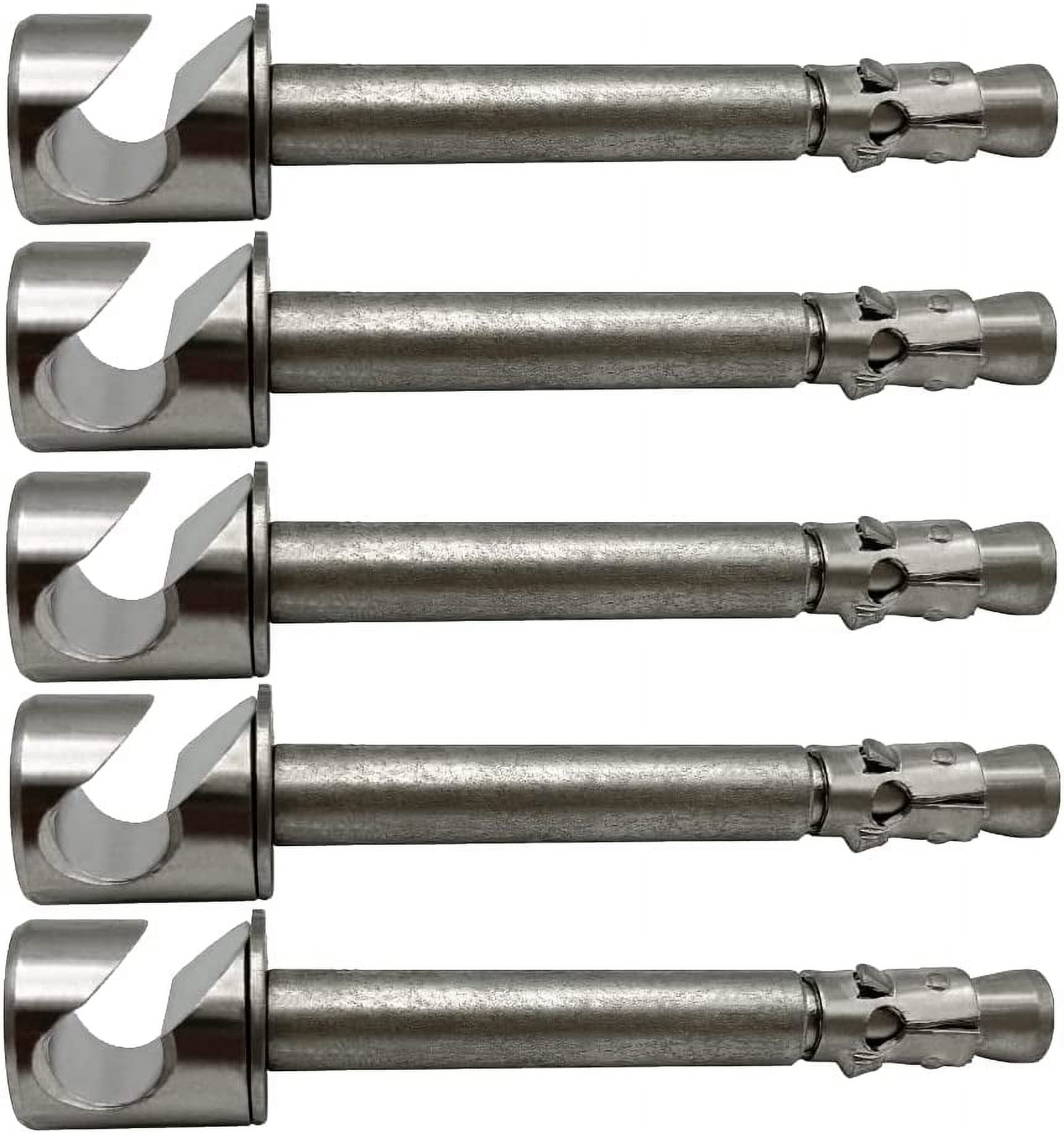 Poolzilla 5 Pack Durable Stainless Steel Wall Anchors, 3", for Pool ...