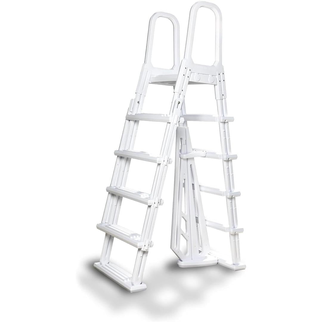 Poolzilla Pool Step Ladder for Above Ground Pools - A-Frame Flip Up ...