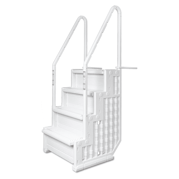 Poolzilla Premium Pool Step Ladder, Deck Mounted, 48-54 inches, Non ...