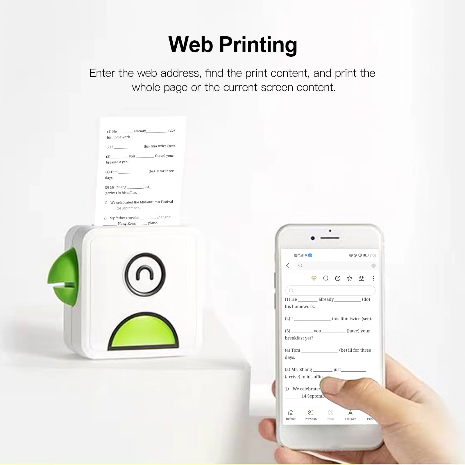 Poooli L1 Mini Inkless Printer - 203 DPI, Bluetooth for Crafting & Travel Photos, Includes 1 ...