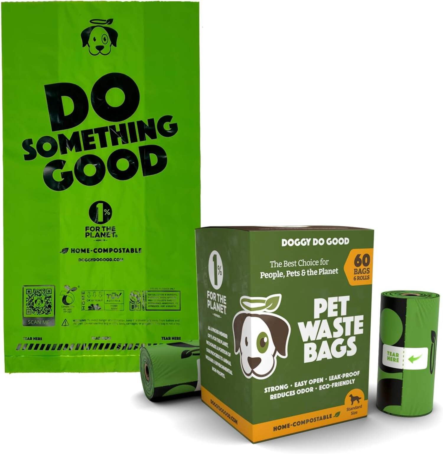 Poop Bags | Dog Waste Bags | Unscented, 38% Vegetable-Based, Thick Leak ...