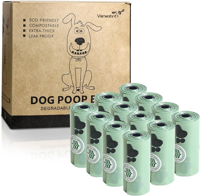 Poop Bags for Dogs - Extra Thick Scented Waste Cleanup Rolls and Small ...