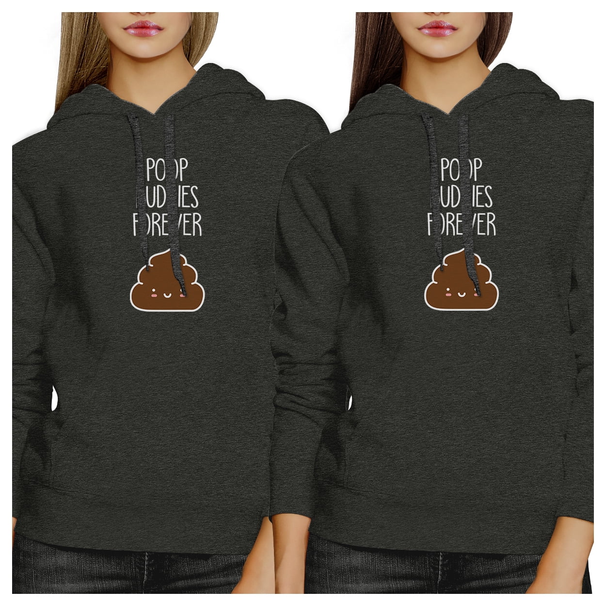 Poop Buddies Unisex Dark Grey BFF Hoodies Matching Gift Set Ideas ...