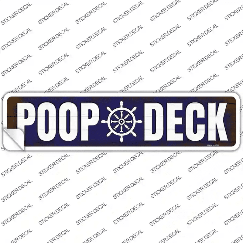 Poop Deck Novelty Narrow Sticker Decal Large - Walmart.com