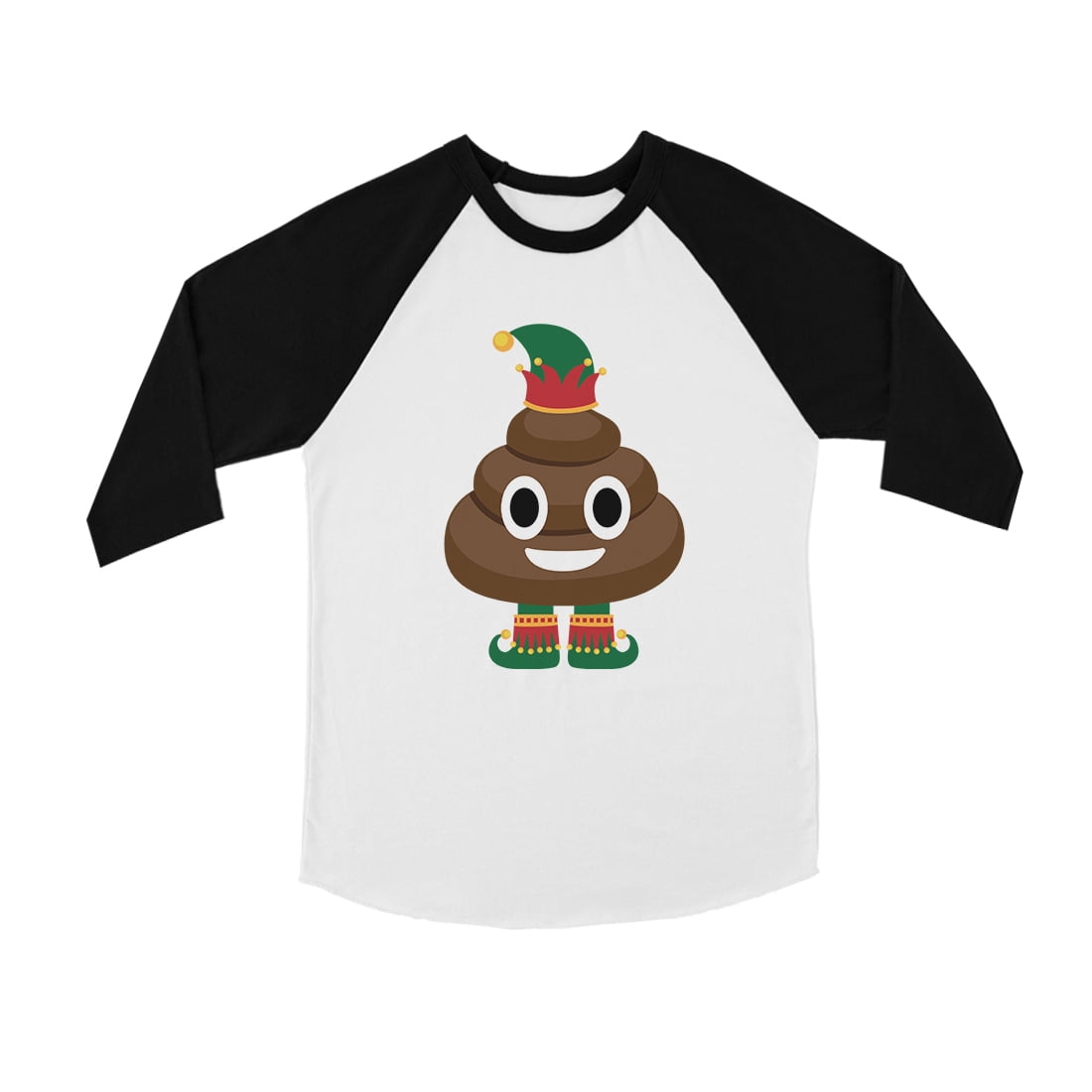 Poop Elf Cute BKWT Kids Baseball Shirt Gifts for X-mas - Walmart ...