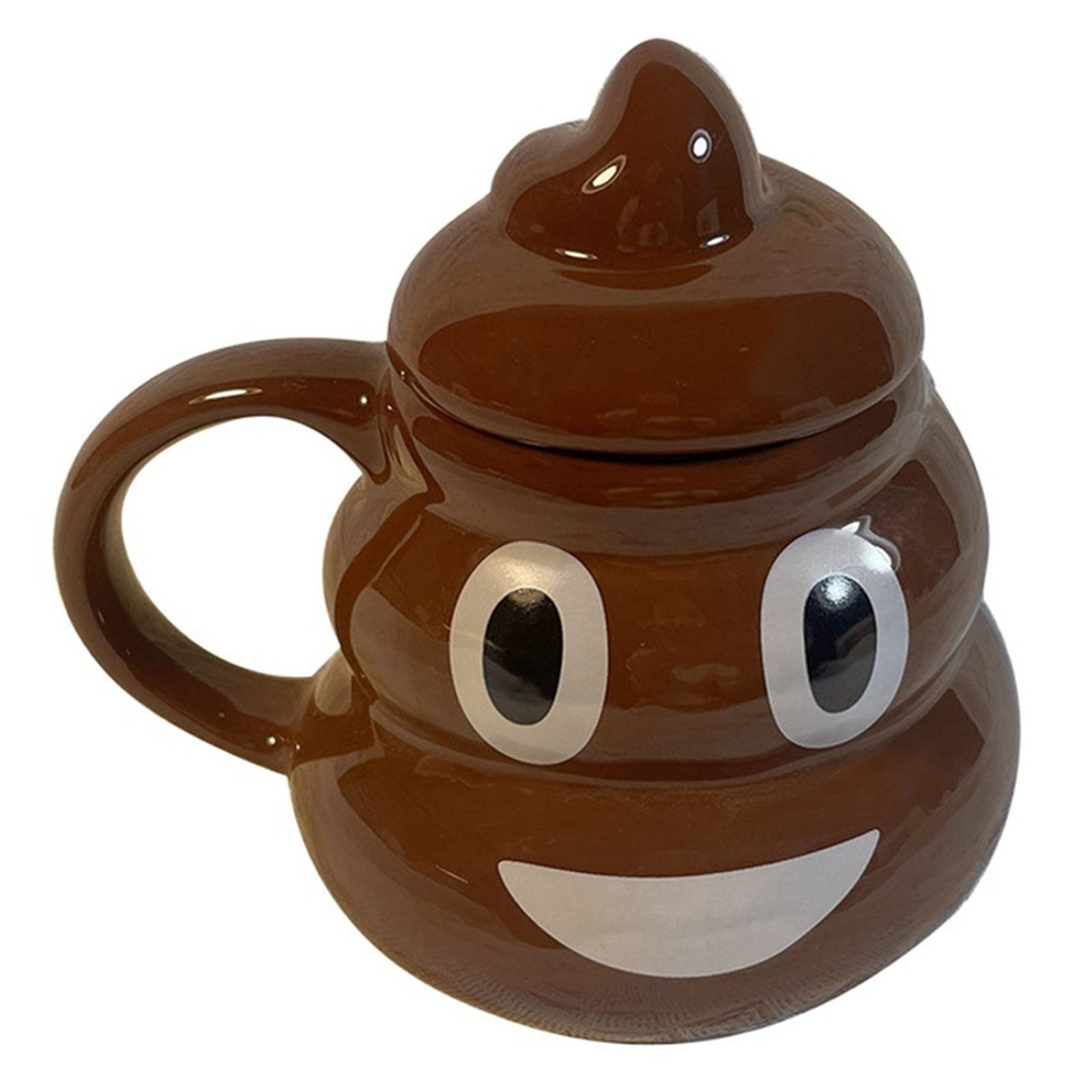 Poop Emoji Coffee Mug Brown Poop Shaped Ceramic Cup Funny Cute Large ...