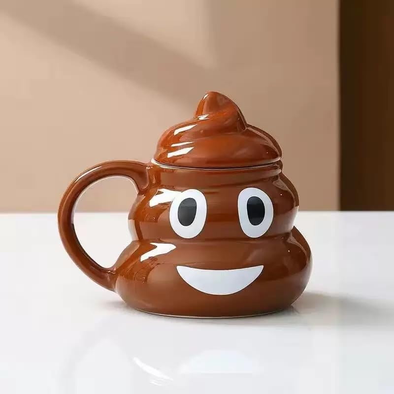 Poop Emoji Coffee Mug Poop Mug Coffee, Brown Poop Shaped Ceramic Cup ...
