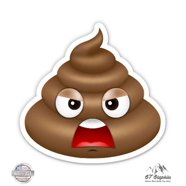Poop Emoji Cool - 3" Vinyl Sticker - For Car Laptop I-Pad Phone Helmet ...