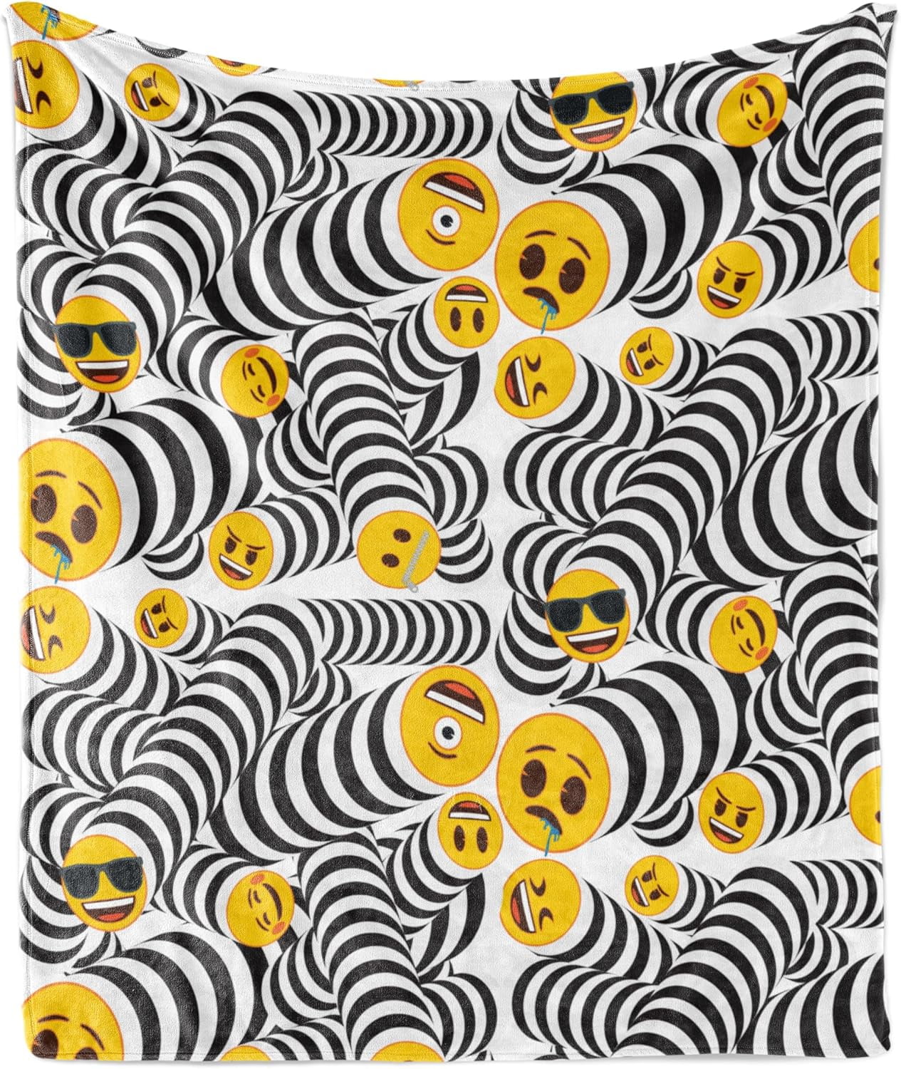 Poop Emoji Throw Blanket, Modern Repetitive Pattern of Pile of Poo and ...