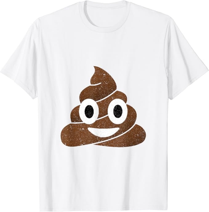 Poop Face Happy Smiling Poop Pile Funny T-Shirt - Walmart.com