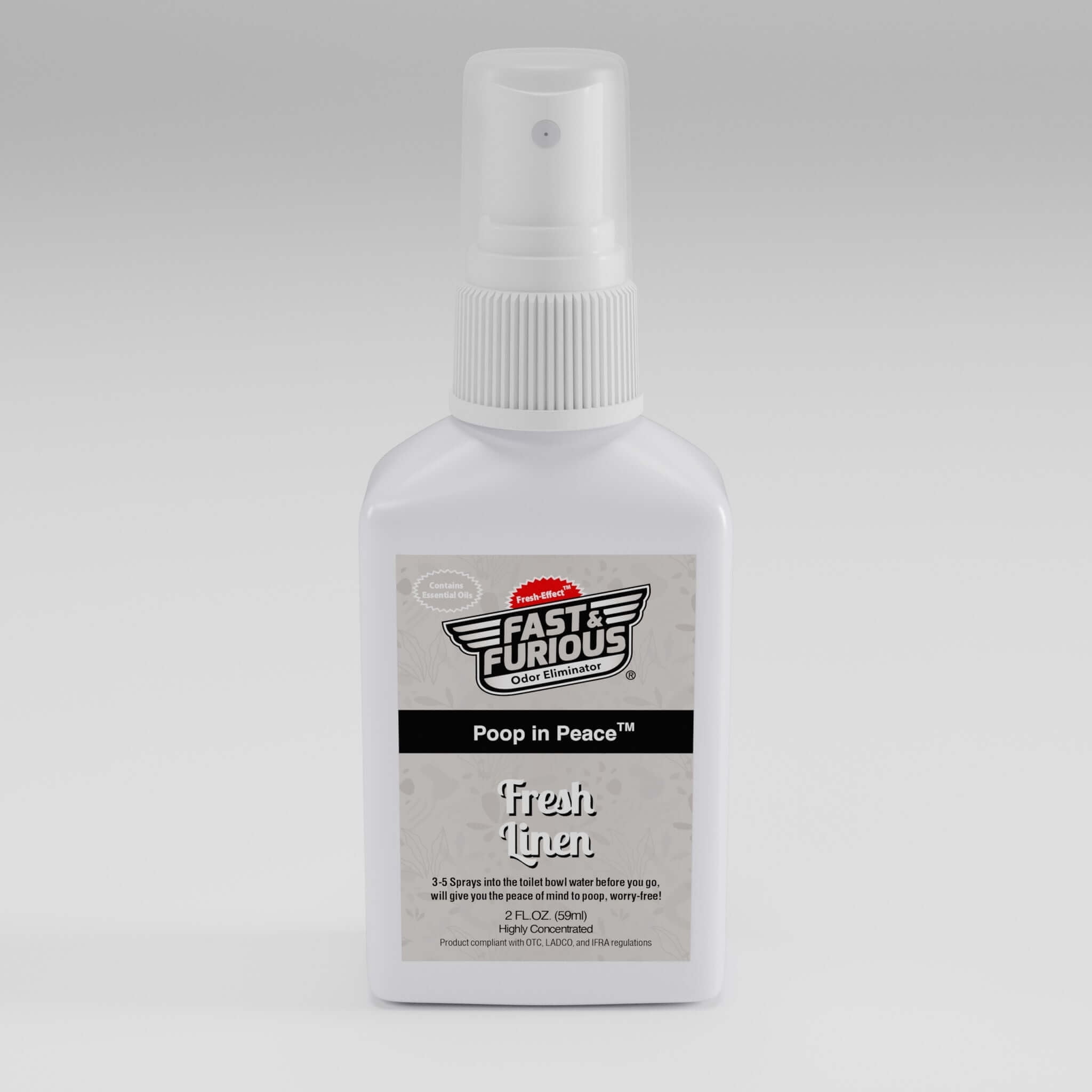 Poop In Peace Before-You-Go Toilet Spray - Fresh Linen Scent (2 FL. OZ ...