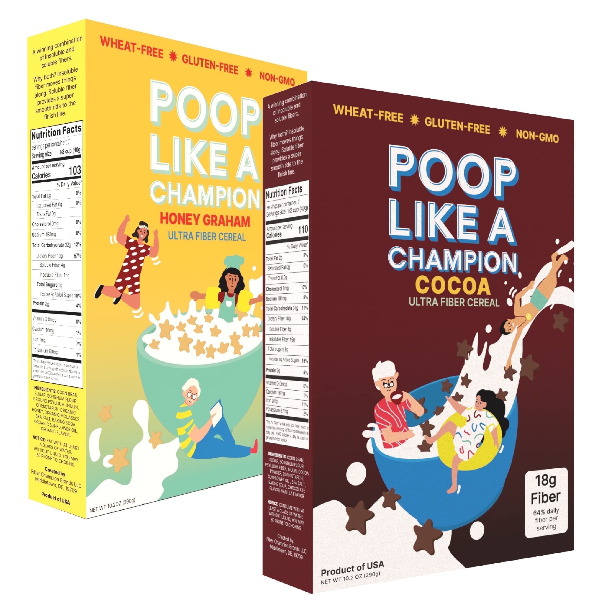 Poop Like a Champion High Fiber Gluten Free Cereal for Breakroom ...