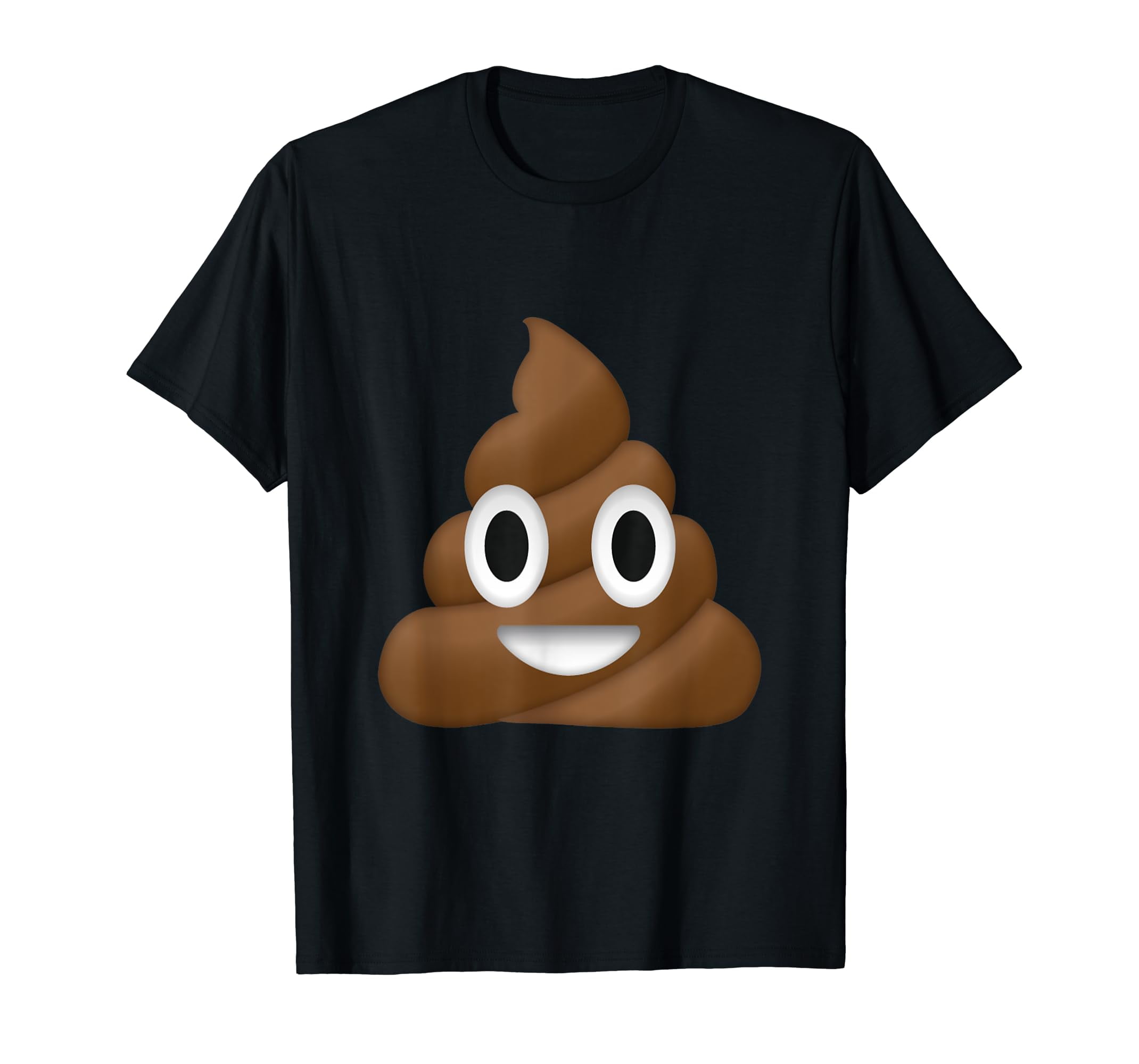Poop Pile Smiling Happy Poop Pile Swirl of Poop Cute Funny Black T ...