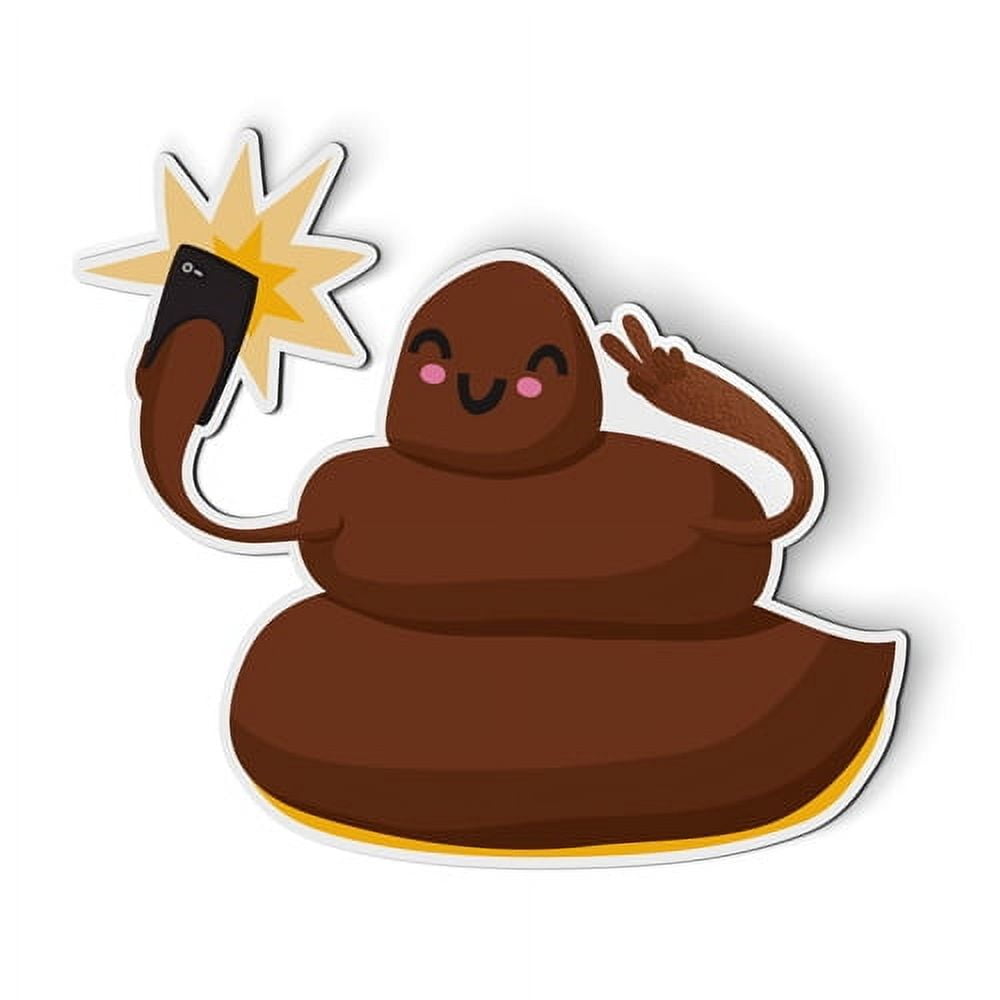 Poop Selfie - 5" Magnet for Car Locker Refrigerator - Walmart.com