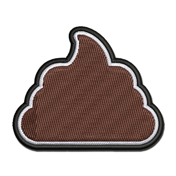 Poop Symbol Emoticon Solid Applique Multi-Color Embroidered Iron-On ...
