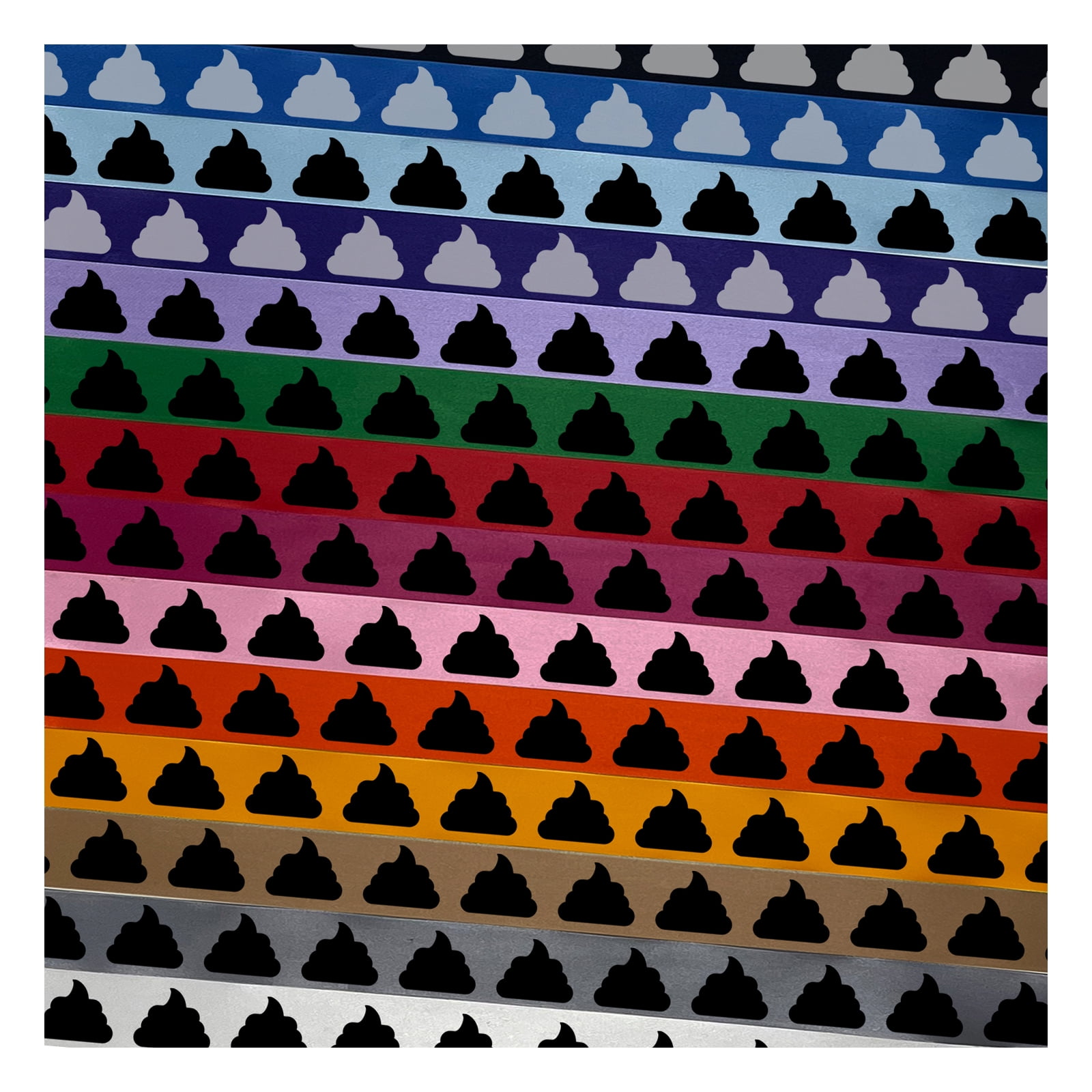 Poop Symbol Emoticon Solid Satin Ribbon for Gift Wrapping Bows Craft ...