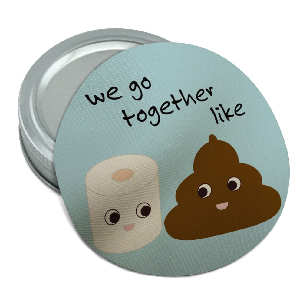 Poop Toilet Paper Funny Emoji Friends Round Rubber Non-Slip Jar Gripper ...