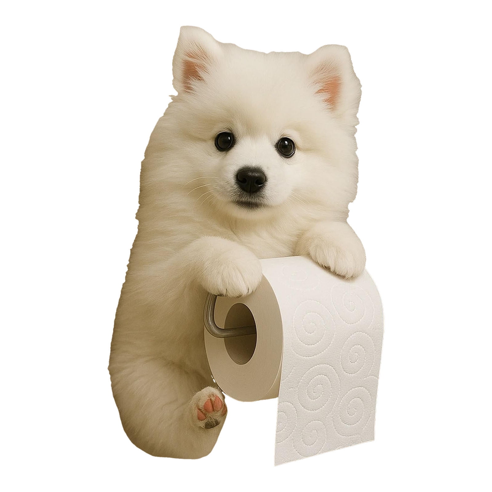Poop Toilet Paper Holder, Puppy Theme Wall Mounted Paper Holder Cute ...