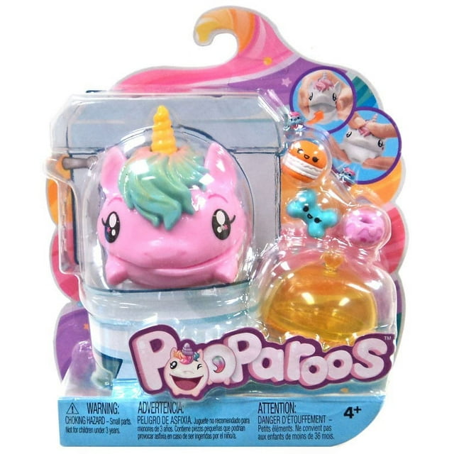 Pooparoos Pet & Food Pink Unicorn Figure Pack - Walmart.com