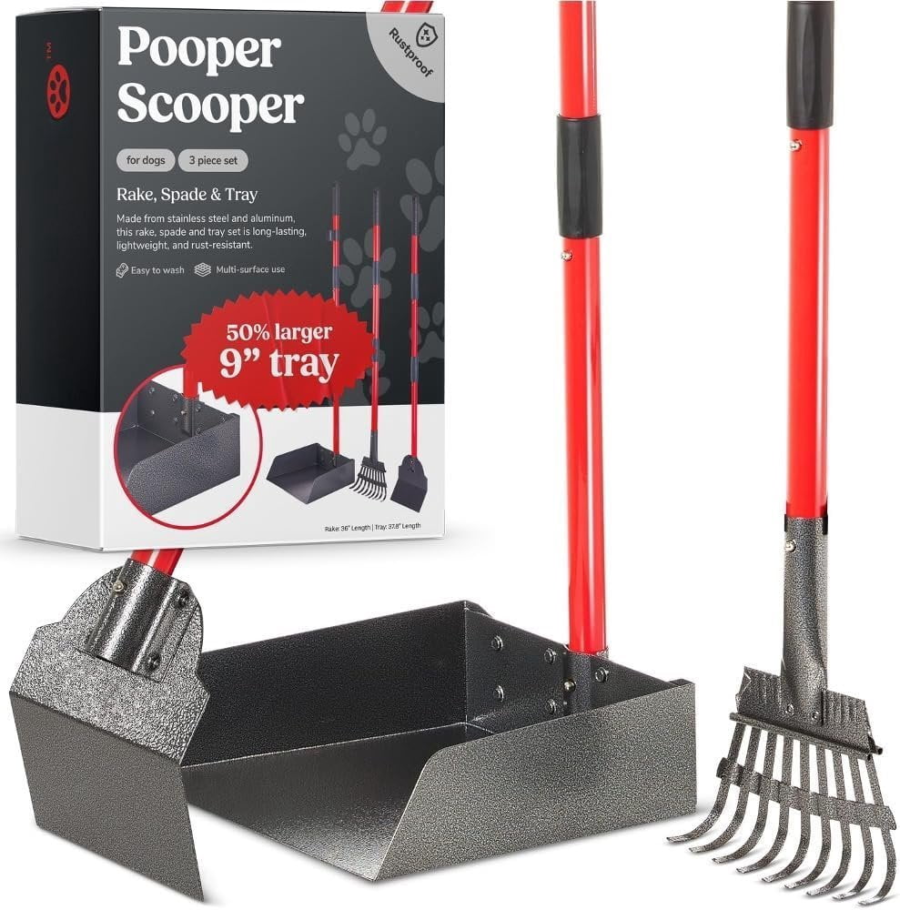 Pooper Scooper for Large Dogs, Small Dogs and Horses, Metal Poop ...