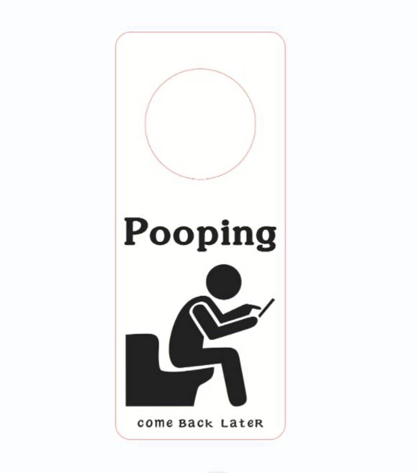 Pooping Please Do Not Disturb Sign, Funny Bathroom Occupied Door ...